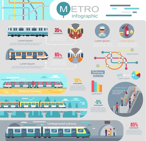 Freight trains infographics. Rail way. Cargo transportation — Stock ...