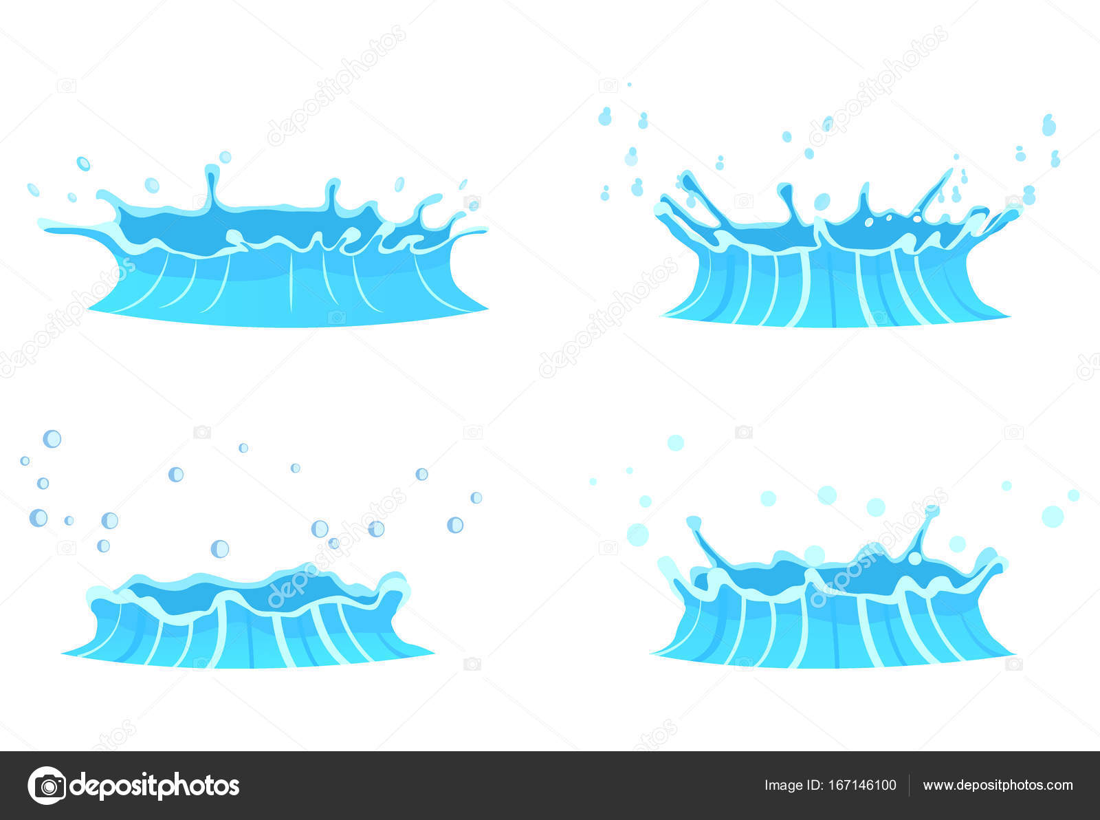 Cartoon Water Splash Illustrations Collection Stock Vector by ©robuart ...
