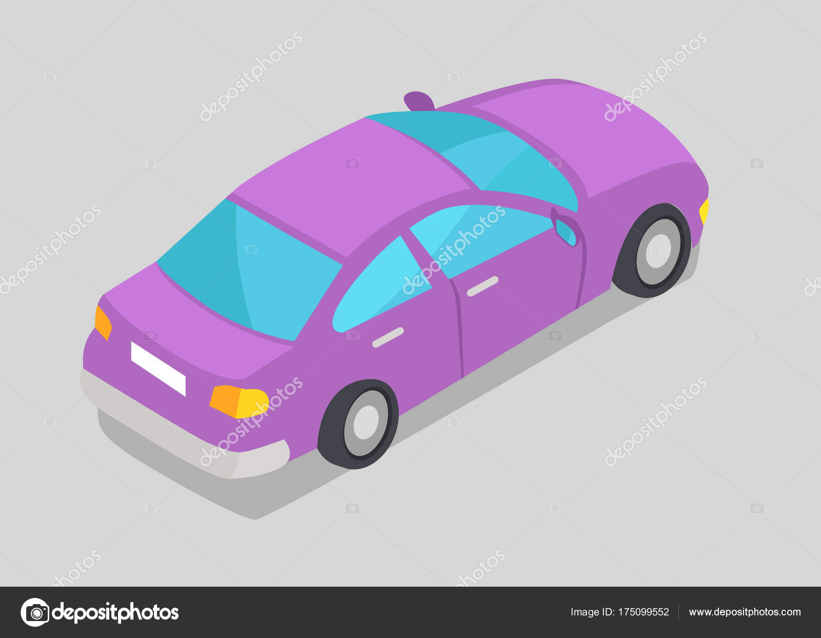 Purple Car Window Vector Illustration Isolated Stock Vector by ©robuart ...