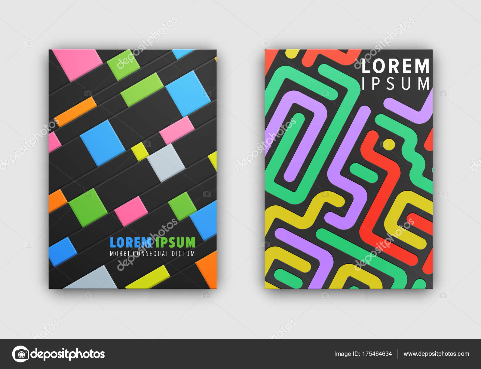 Set of Two Cover Patterns on Vector Illustration Stock Vector Image by ...