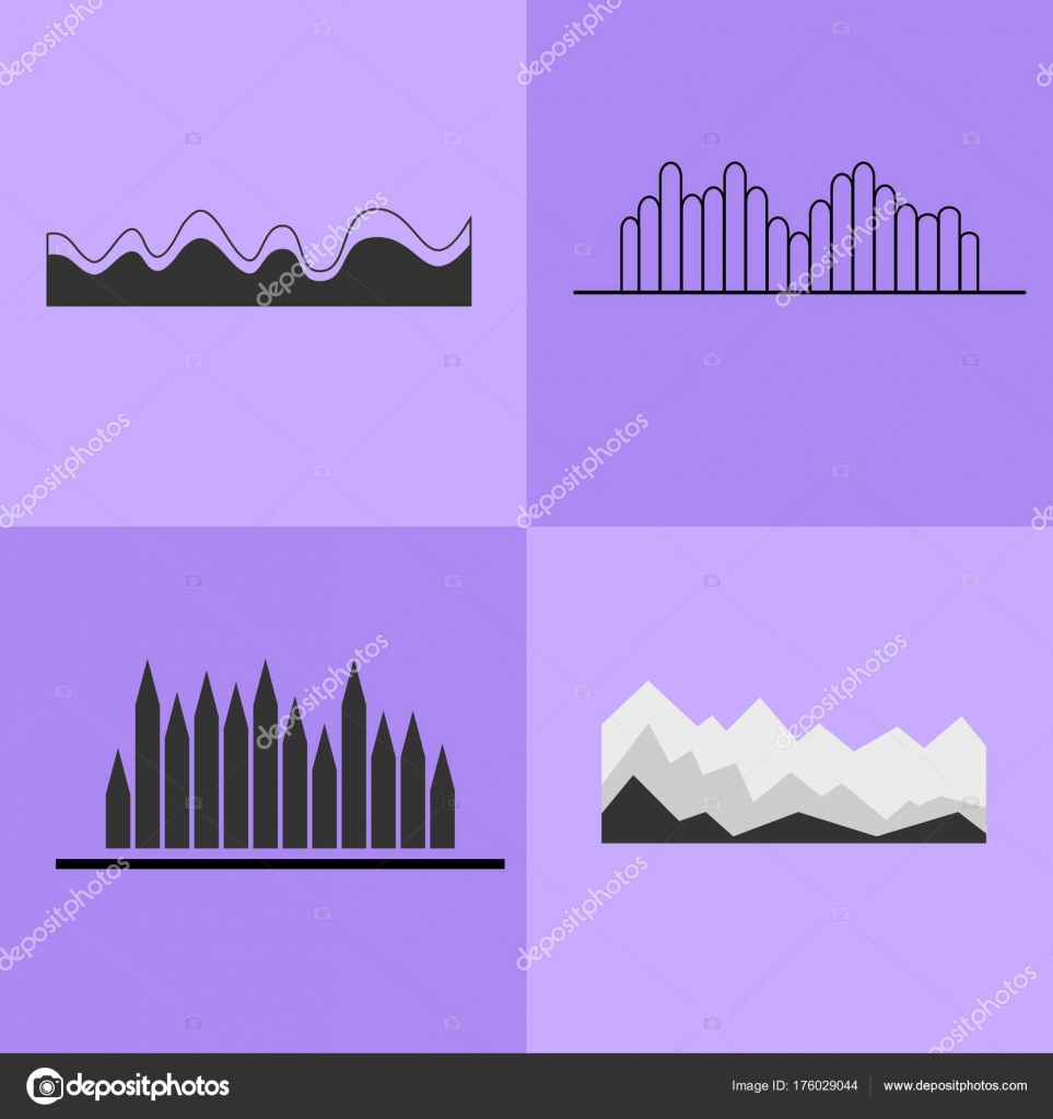 Line Chart and Wavy Graph Vector Illustration Stock Vector by ©robuart ...