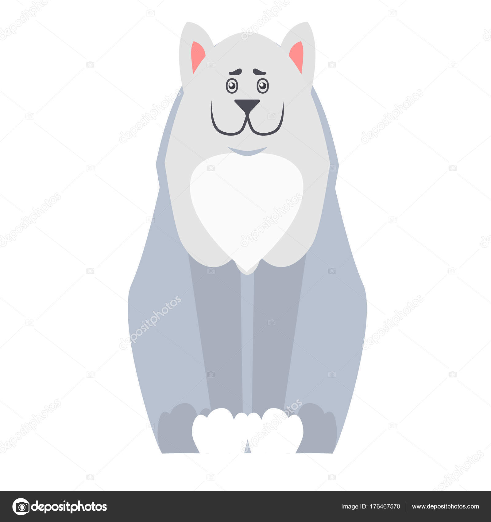 Cute Dog Seating Cartoon Flat Vector Icon Stock Vector Image by ...