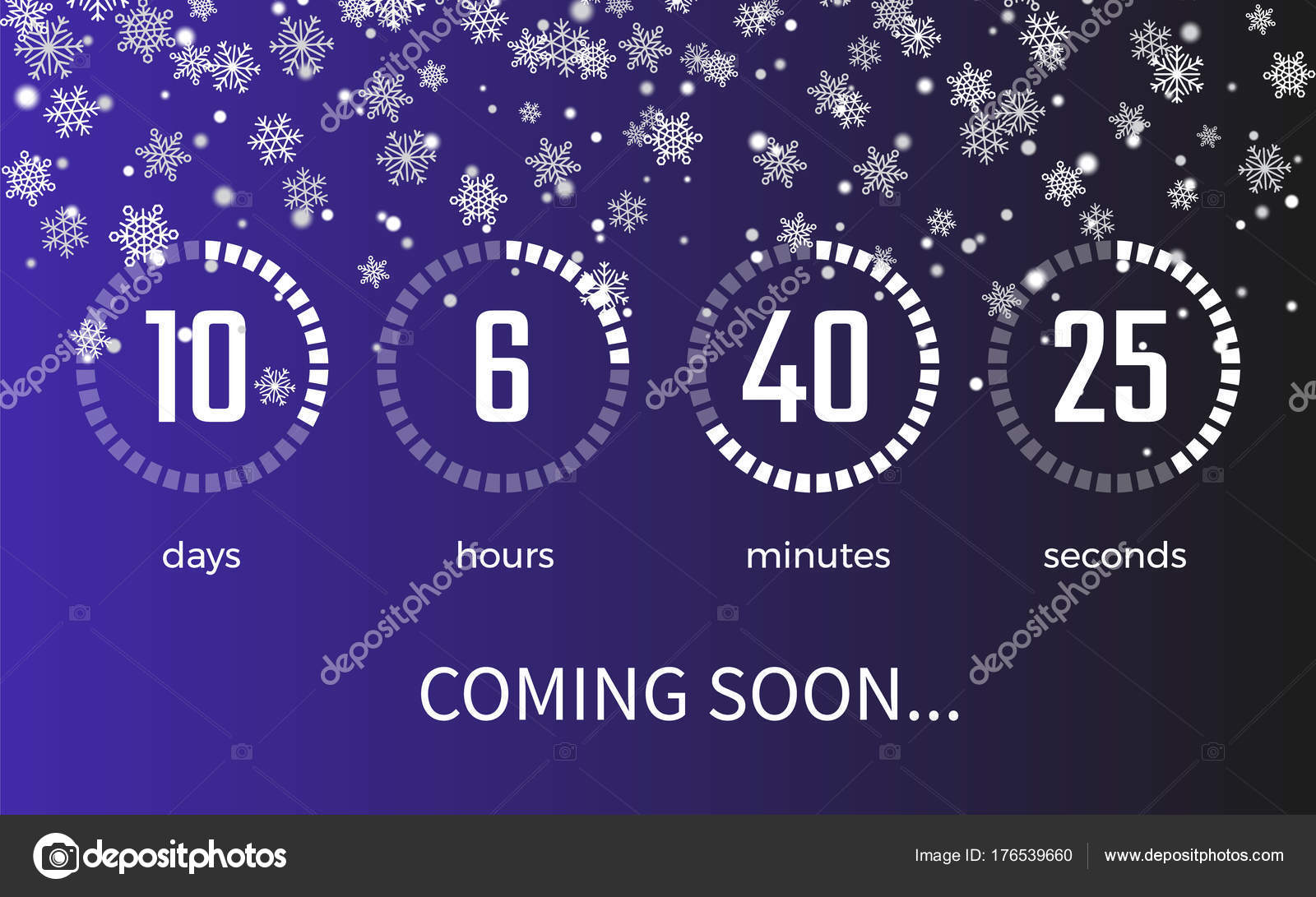 Coming Soon Timer and Icons on Vector Illustration Stock Vector Image ...
