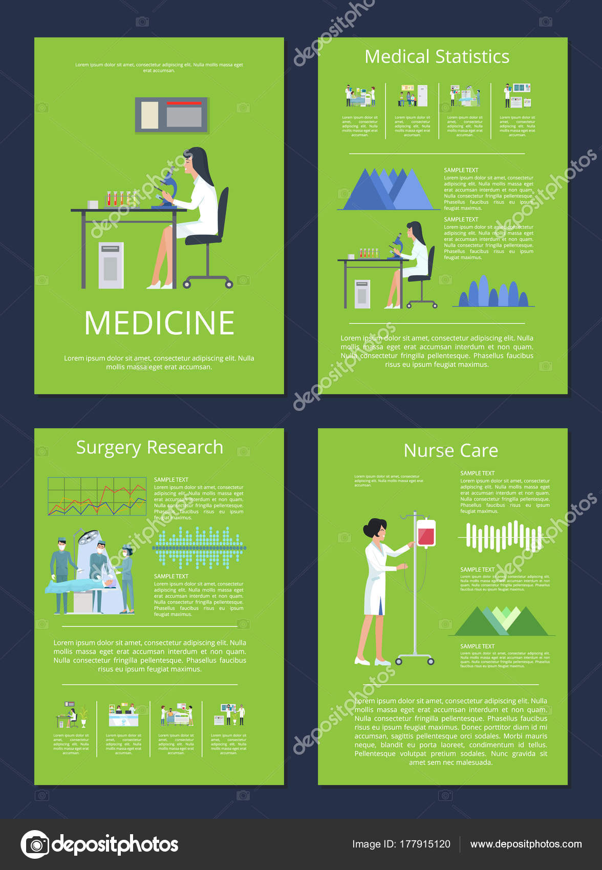 Medicine Medical Statistics Vector Illustration Stock Vector Image by ...
