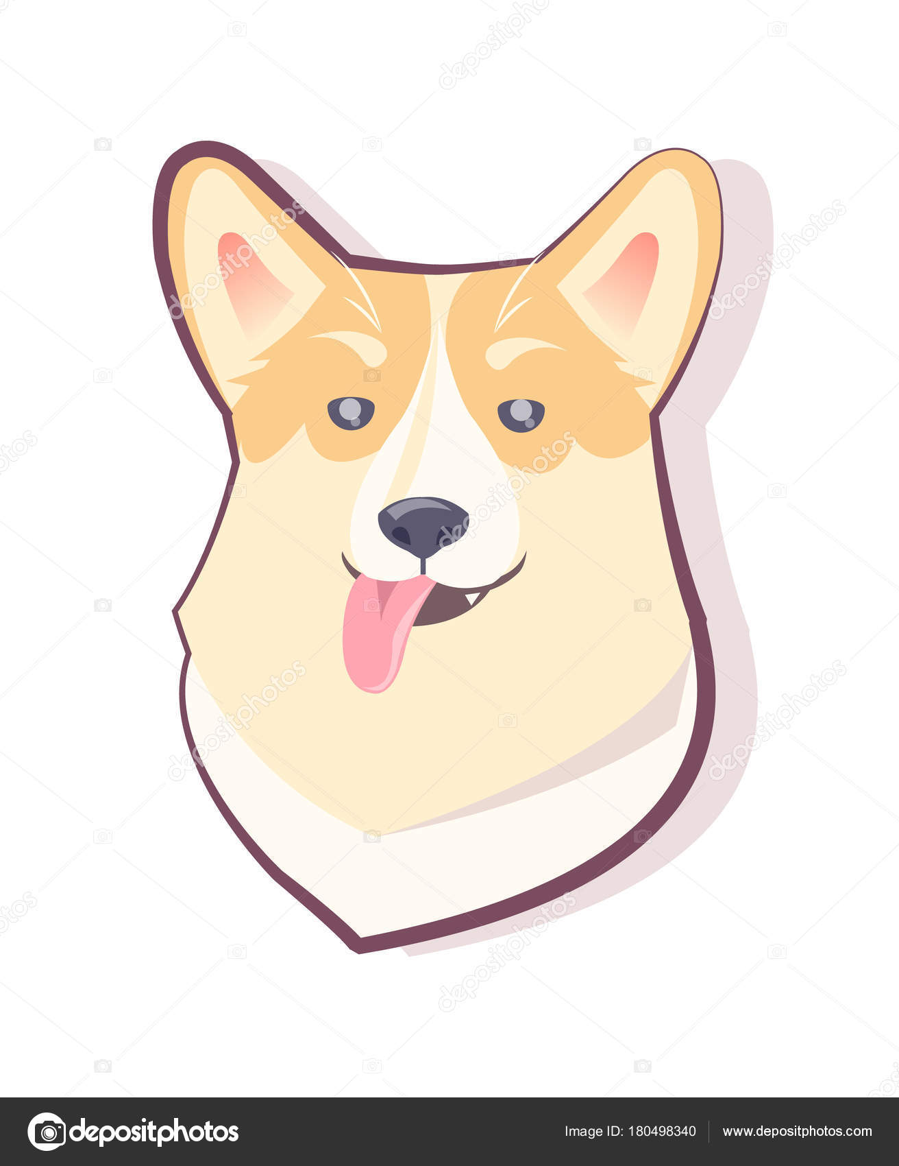 Dog Emoticon Sly Puppy Icon Vector Illustration Stock Vector by ...