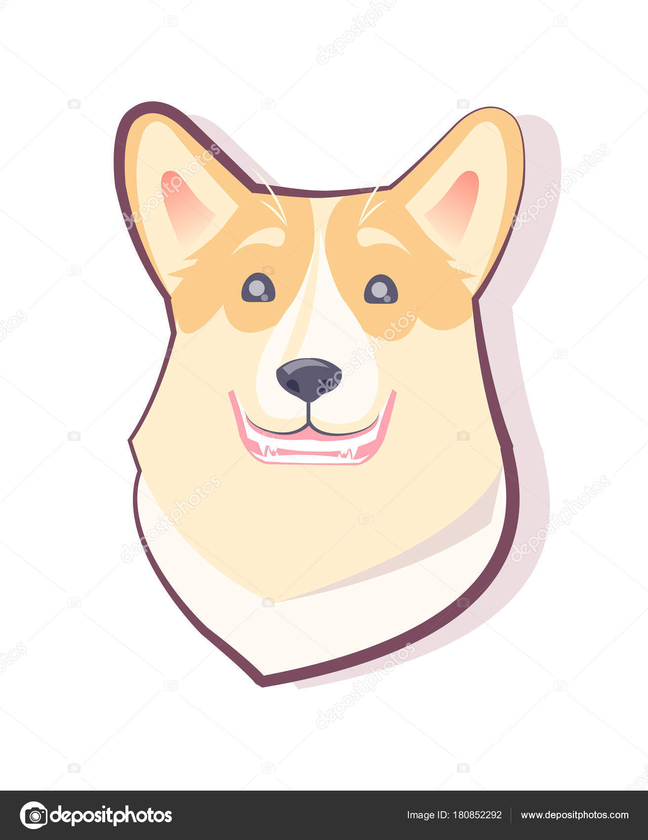 Dog Emoticon Smiling Puppy Vector Illustration Stock Vector by ©robuart ...