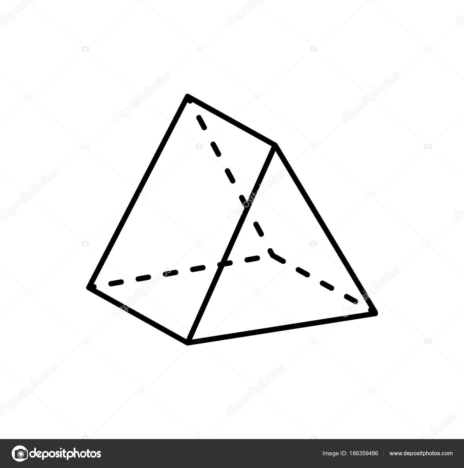 Figura geométrica de tetraedro con ángulos agudos vector, gráfico ...