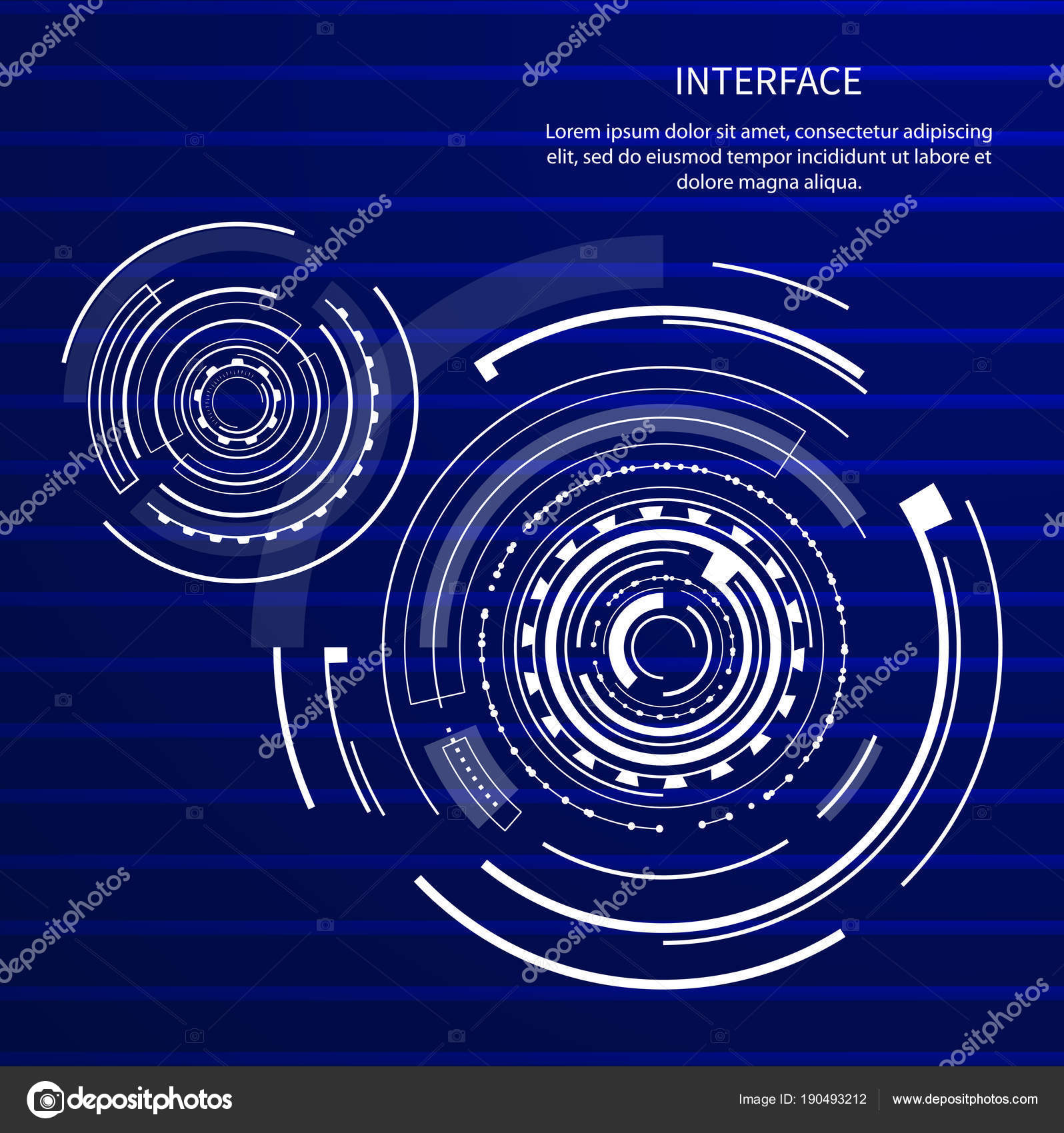 Interface Image Text Sample Vector Illustration Stock Vector by ...