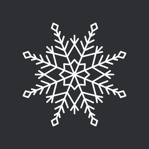 Snowflake Crystal on Black Vector Illustration — Stock Vector © robuart ...