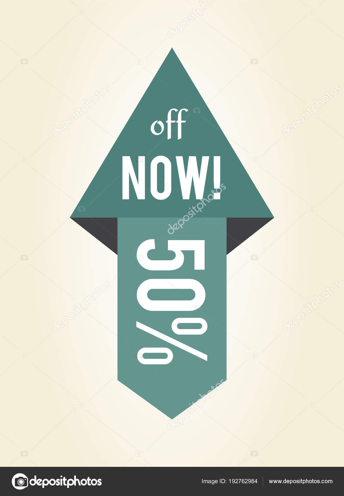 Off Now 50 Sticker and Ribbon Vector Illustration Stock Vector Image by ...