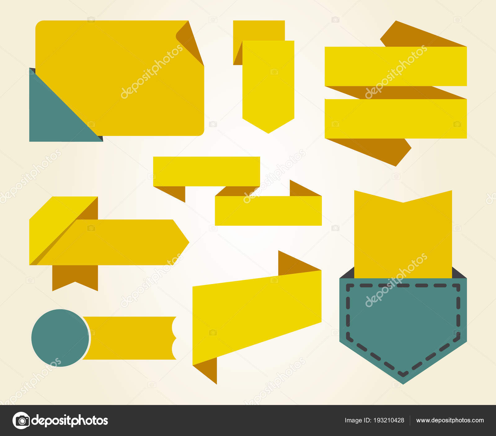 Collection of Empty Stickers Vector Illustration Stock Vector Image by ...