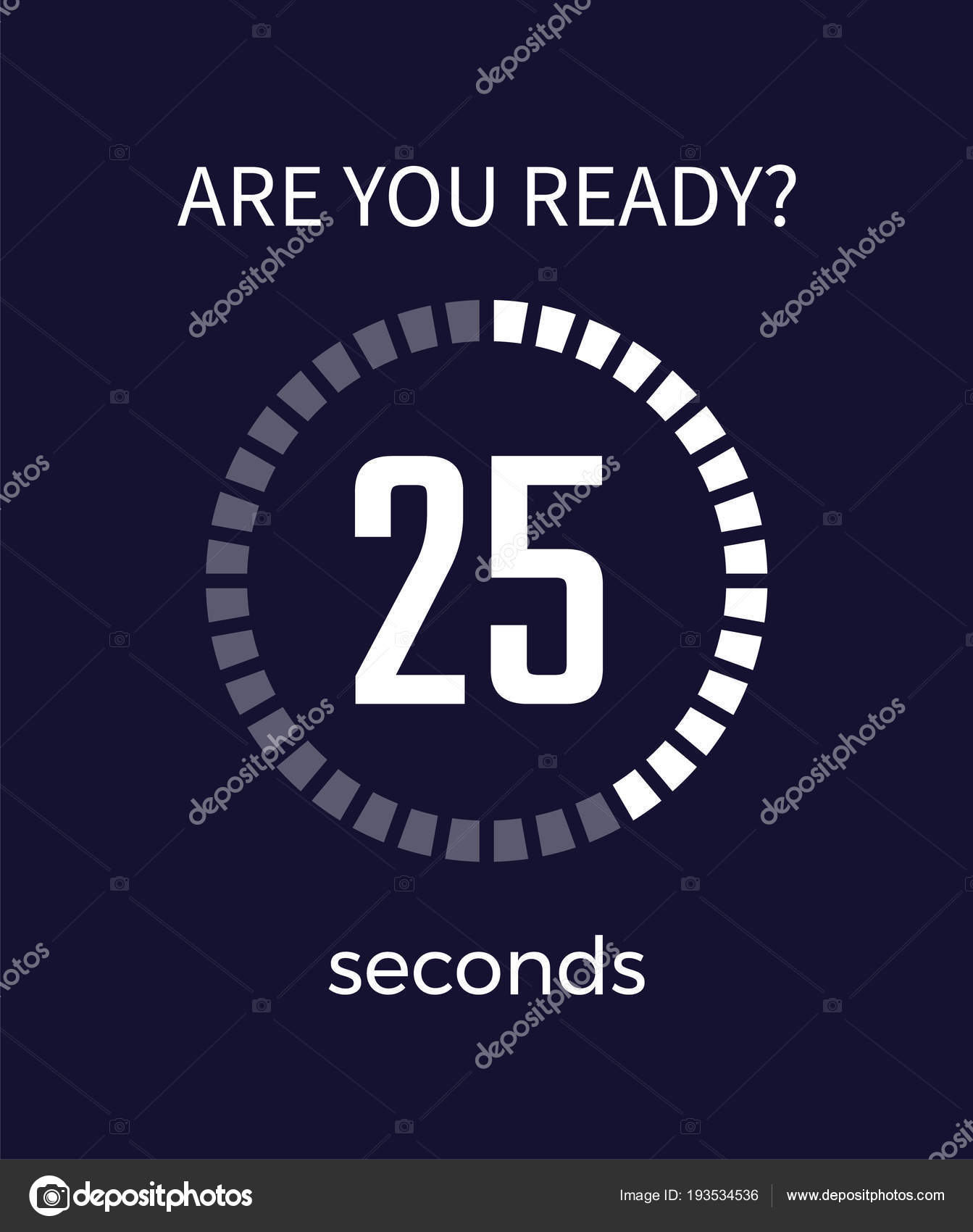 Are You Ready Timer Seconds on Vector Illustration Stock Vector Image ...