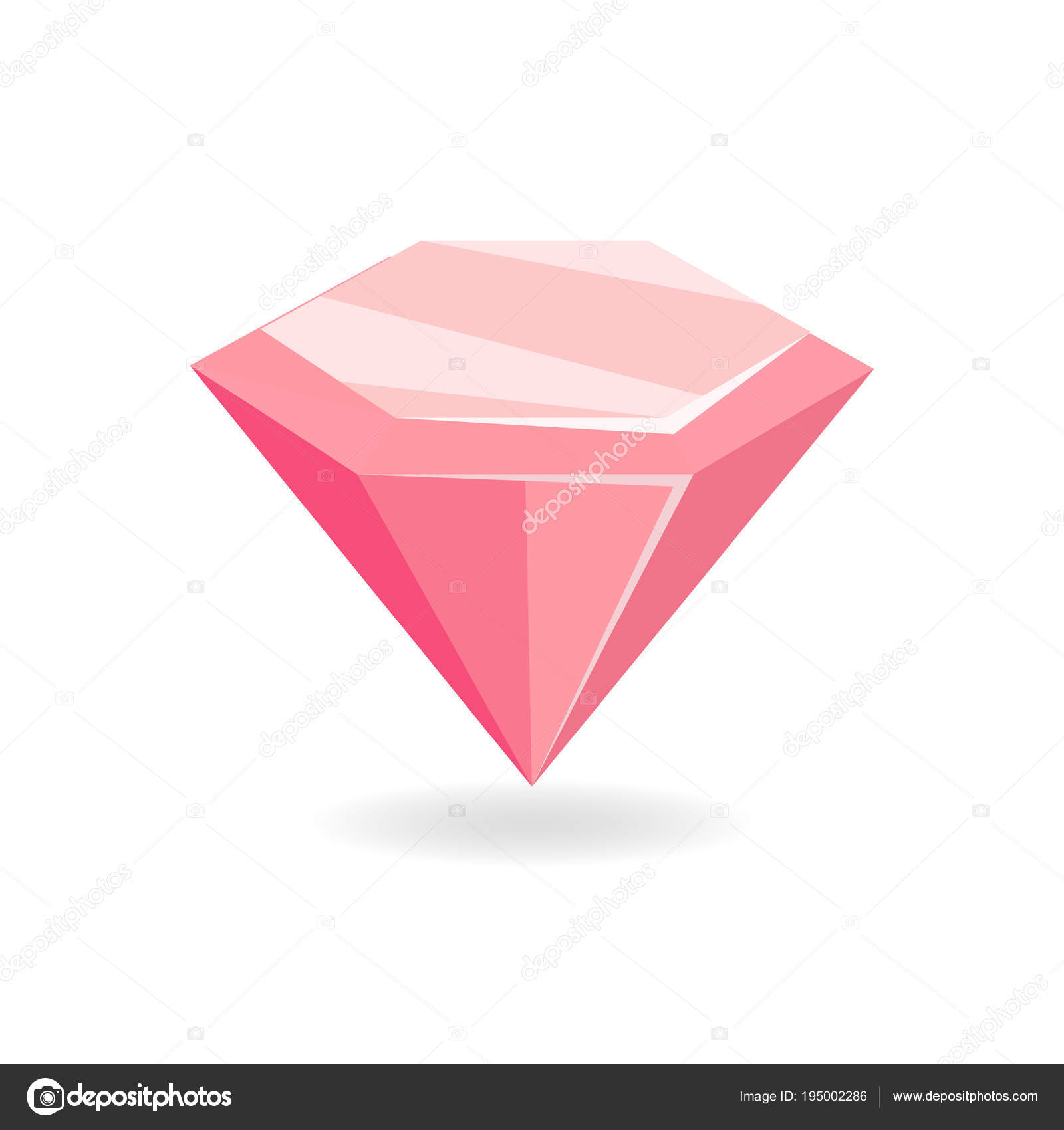 Pink Mineral Crystalic Precious Stone Vector Glass Stock Vector Image ...