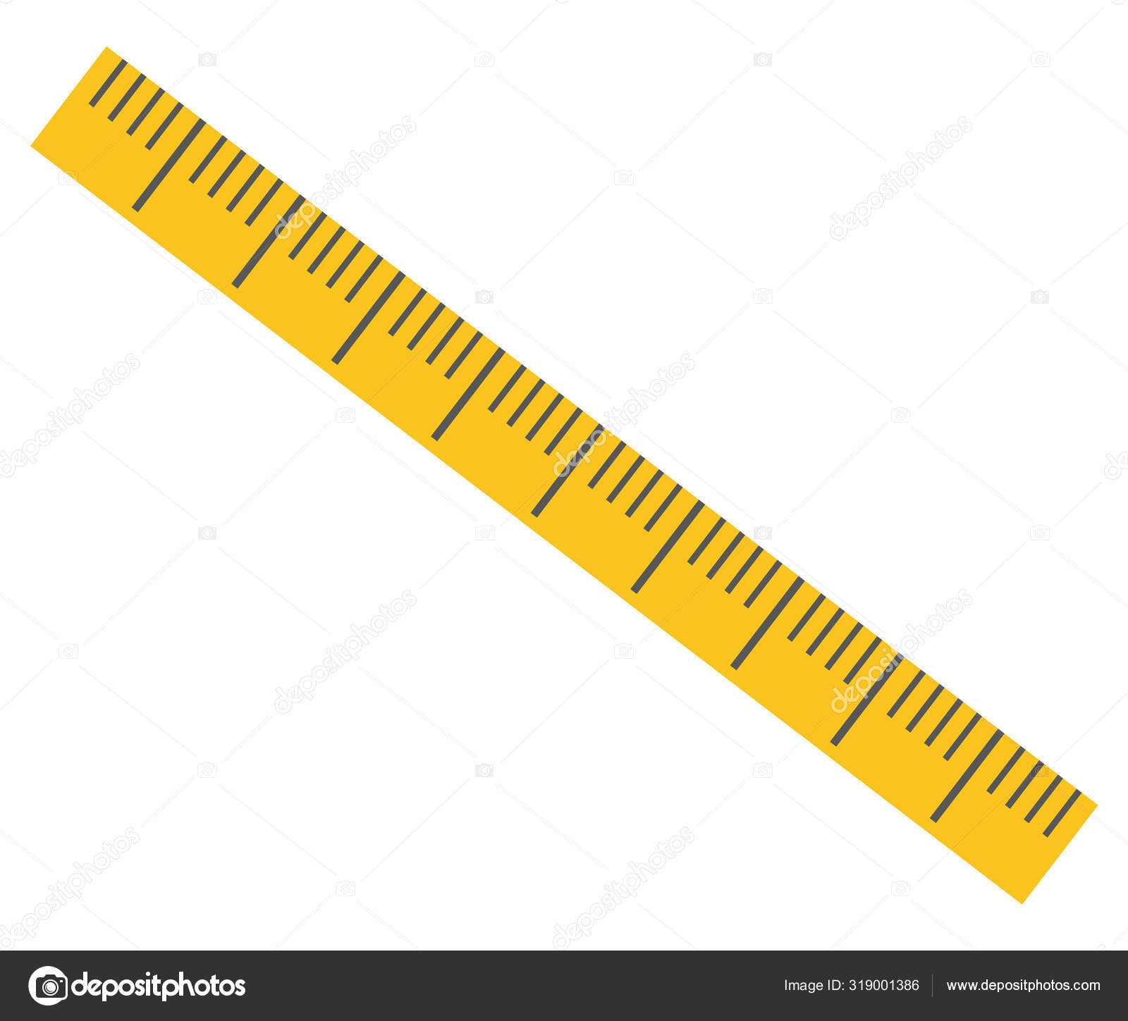 Ruler for Maths Lessons, School Supplies Closeup Stock Vector Image by ...