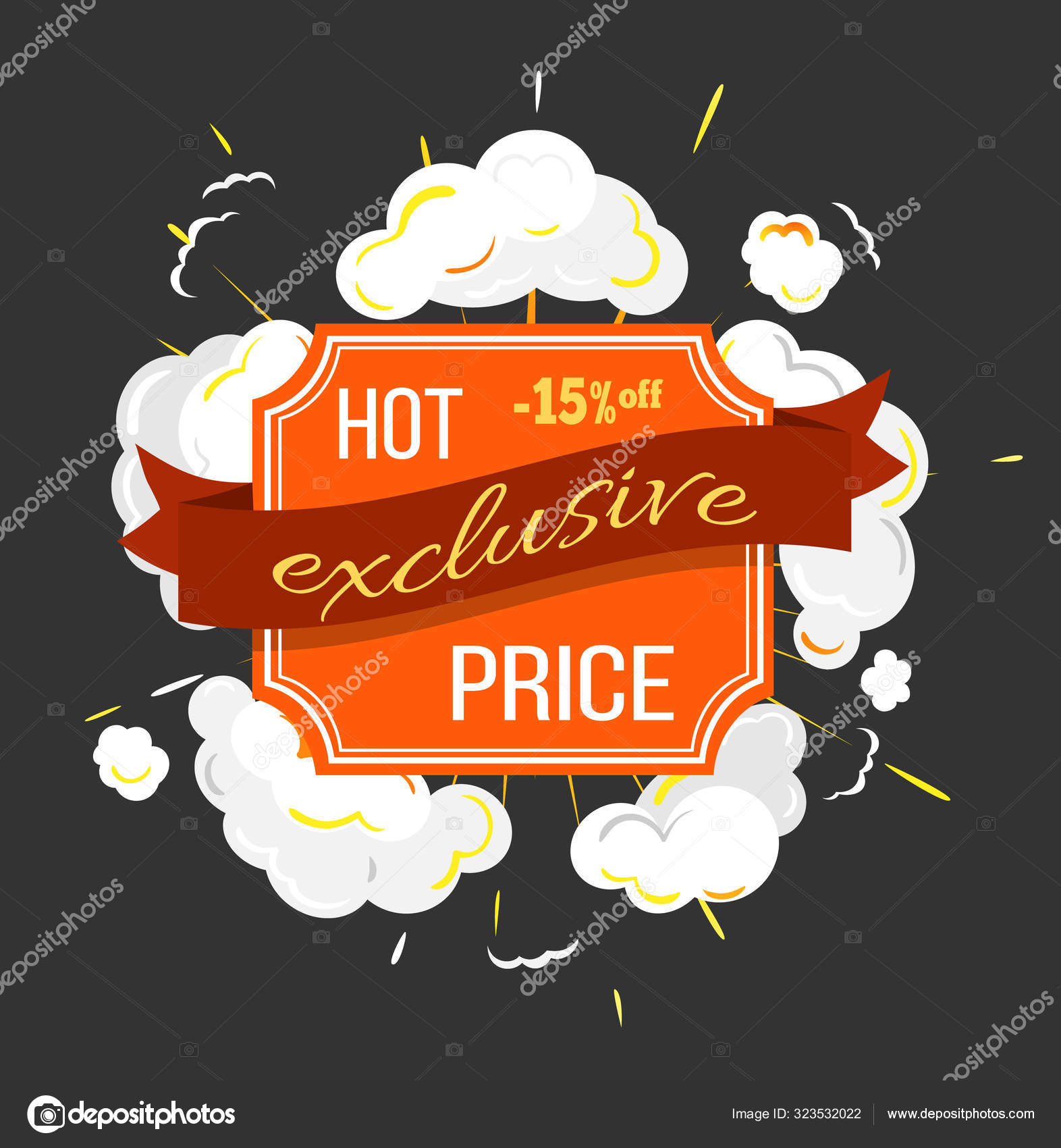 Exclusive Hot Price Label with Explosion Vector Stock Vector by ...