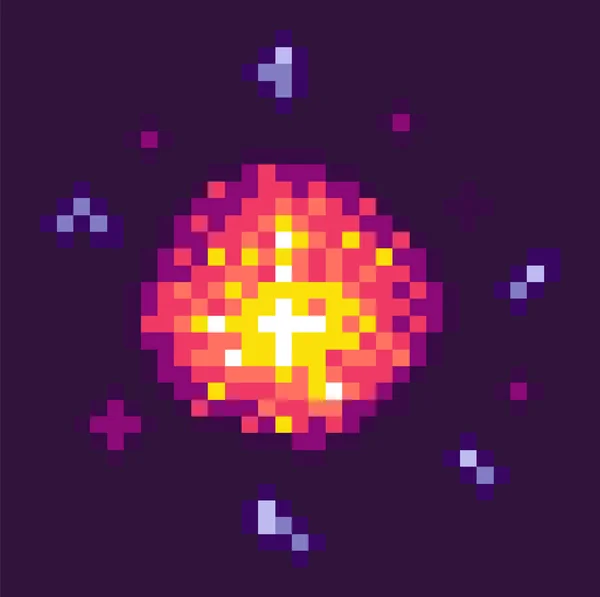 Powerful Explosion for Pixel Game Stock Vector Image by ©robuart #318271190