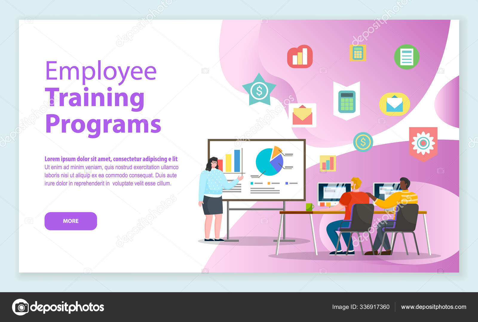 Employee Training Programs, Teaching New Workers Stock Vector Image by ...