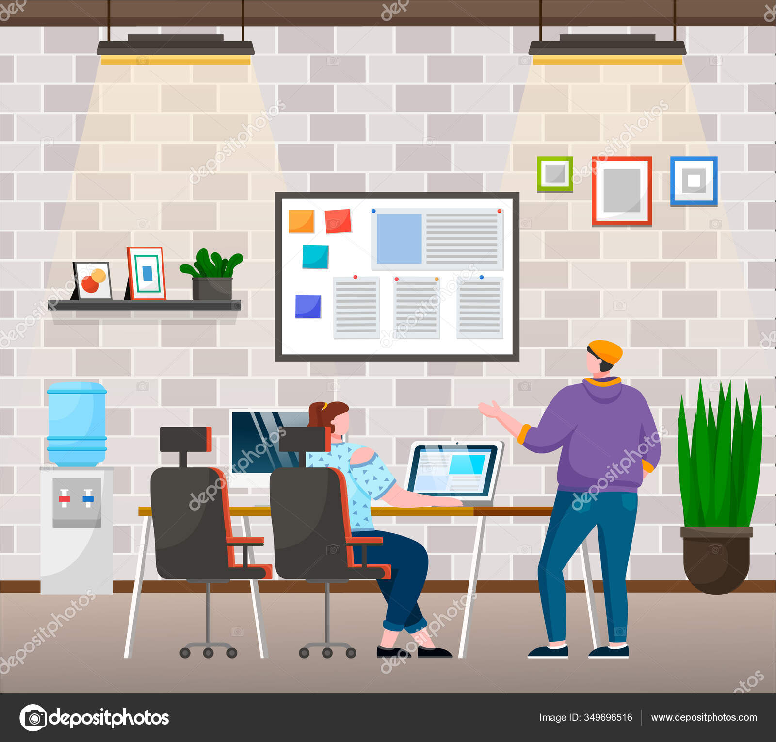 People Working on Project Development in Office — Stock Vector ...