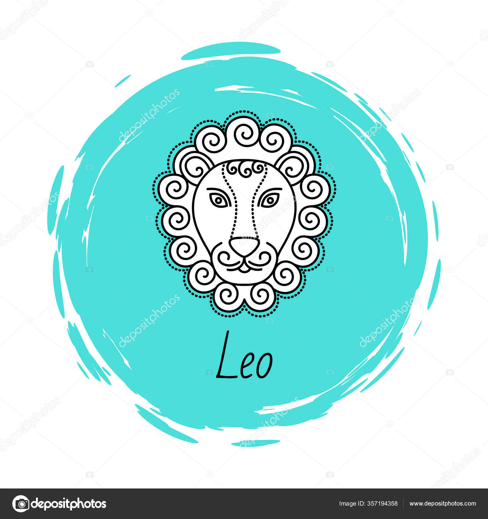 Leo Astrology Sign of Horoscope, Zodiac Symbol Stock Vector by ©robuart ...