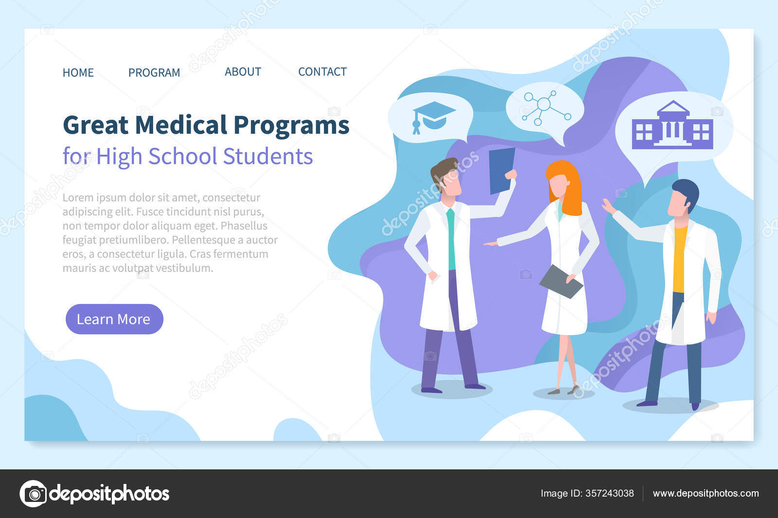 Doctors Educational Program, Medical University Stock Illustration by ...