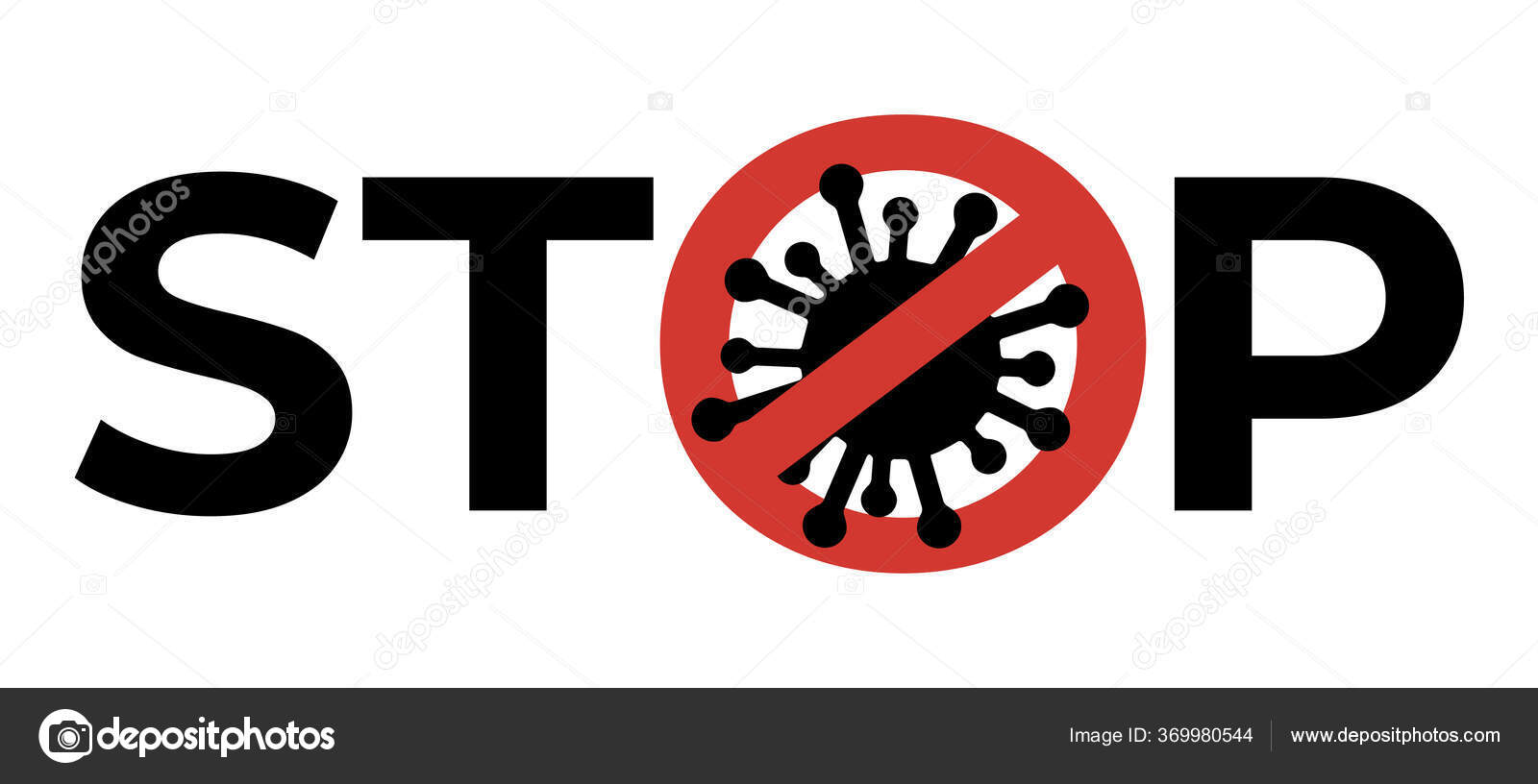 Stop sign with crossed out virus, stop spreading dangerous pandemic ...