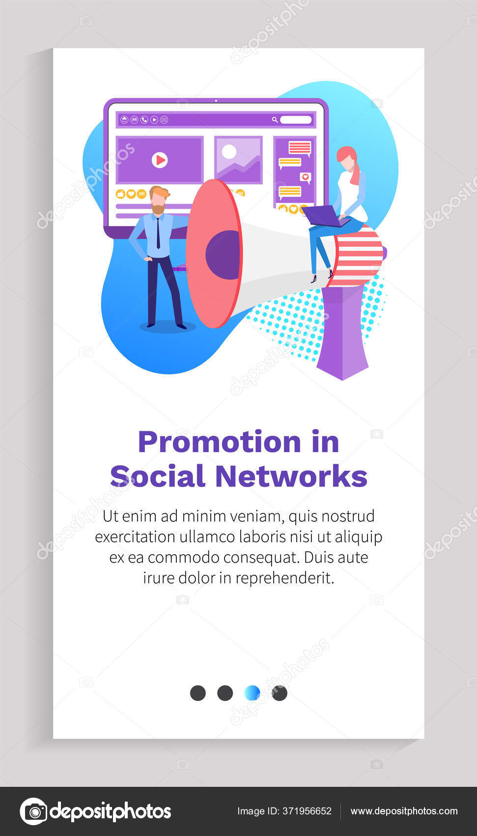 Workers Using Laptop, Screen and Speaker Vector — Stock Vector ...