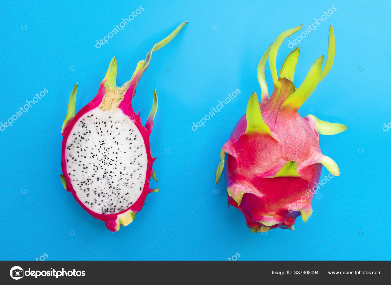 Dragon Fruit Two Ripe Pitaya Exotic Tropical Pitahaya Sweet Cactus ...