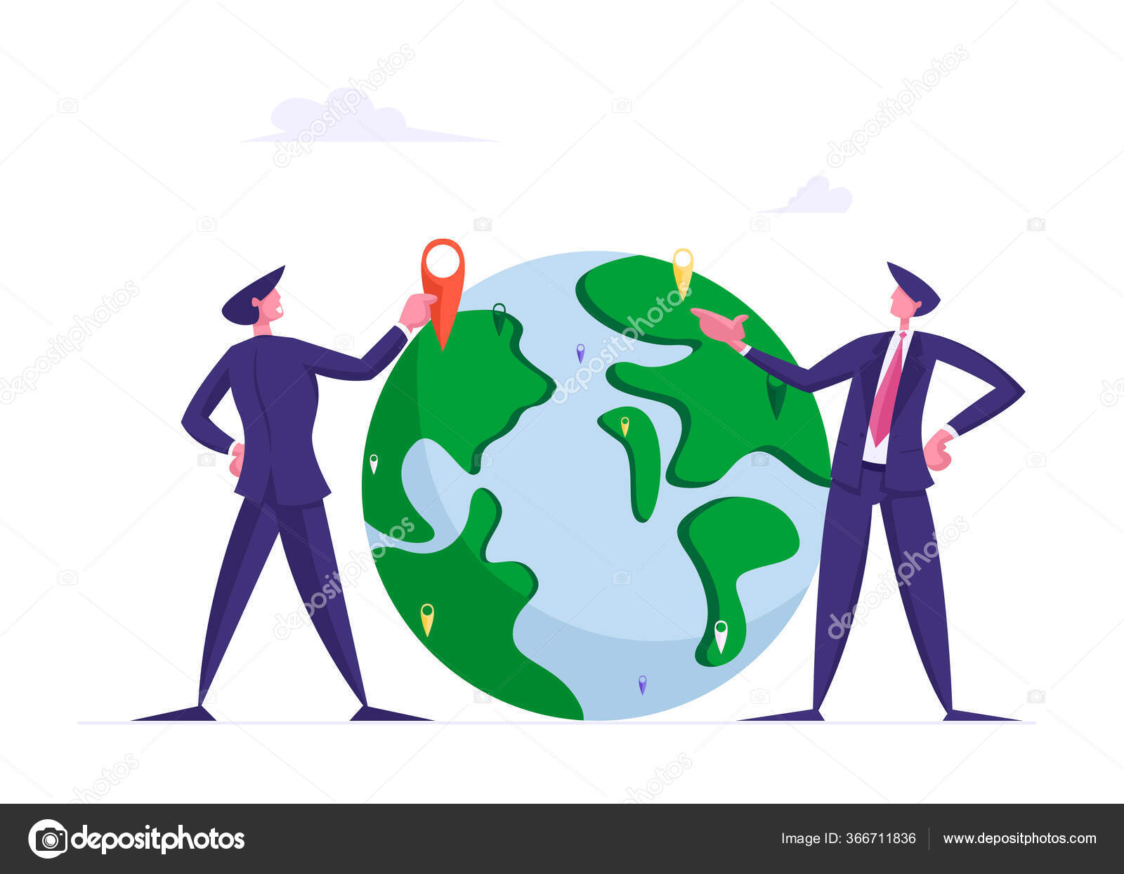 Global Development, Worldwide Globalization, Business Vision Concept ...