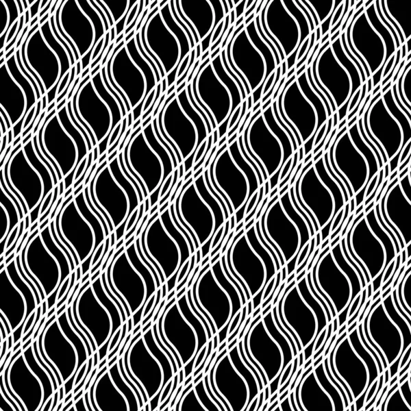 Design Seamless Monochrome Wavy Pattern Abstract Interlaced Background Vector Art Stock Vector ...