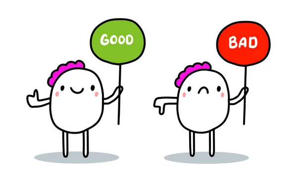 Good bad Vector Art Stock Images | Depositphotos