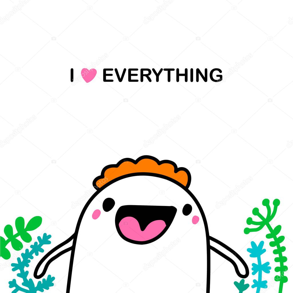 Me encanta todo dibujado a mano ilustración vectorial en dibujos ...