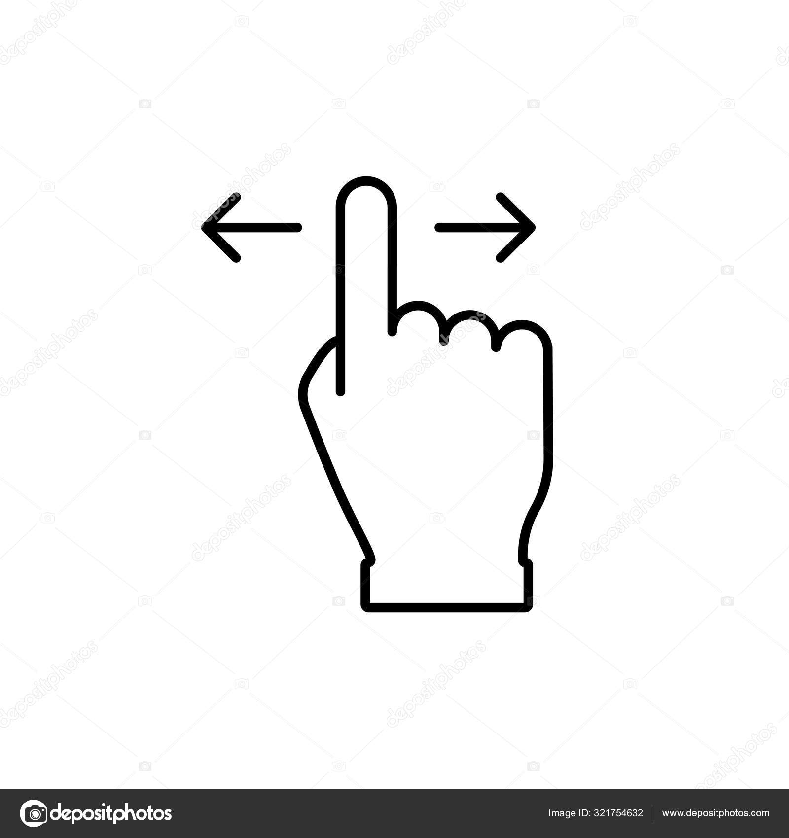 Icon Swipe Finger Hand Swipe Icon Hand Gesture Swipe Icon Design