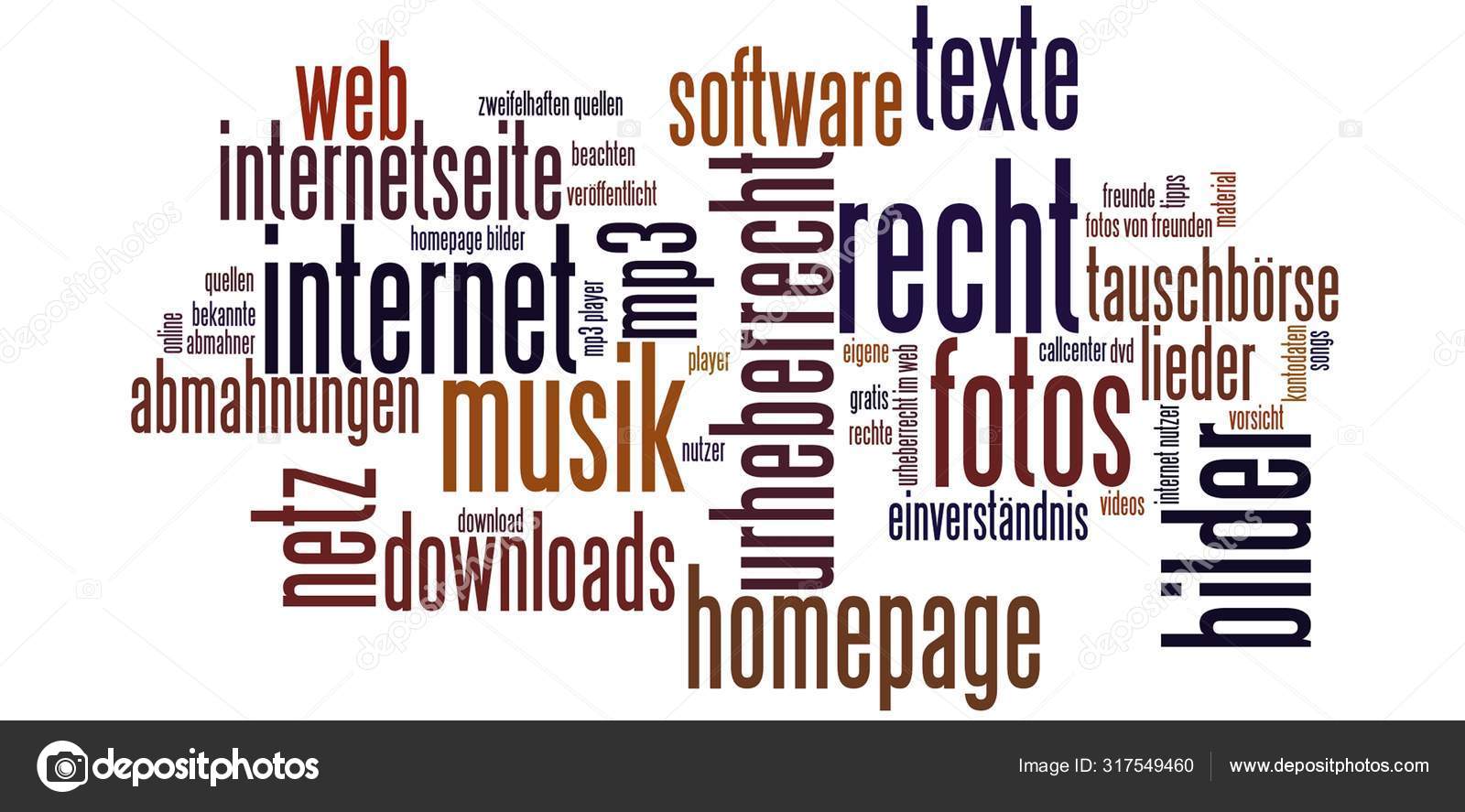 Overview Internet Copyright Terms Glossary Diagram Stock Photo by ...
