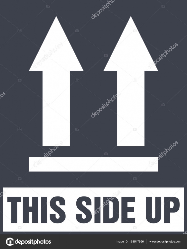 This Side Up Icon. This Way Up Sign. Packaging Symbol — Stock Vector ...