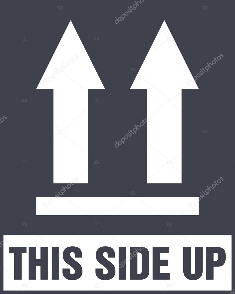 This Side Up Icon. This Way Up Sign. Packaging Symbol — Stock Vector ...