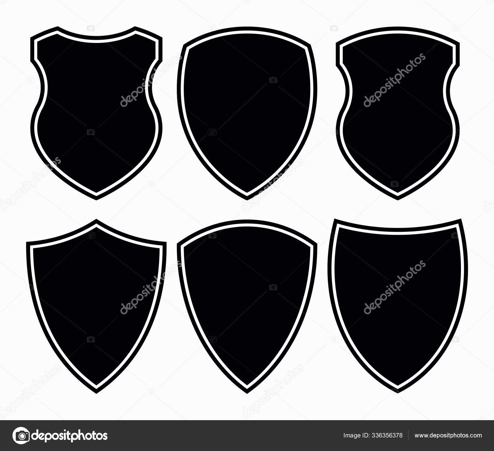 Classic Shield Shapes Classic Shield Shapes Stock Illustrations