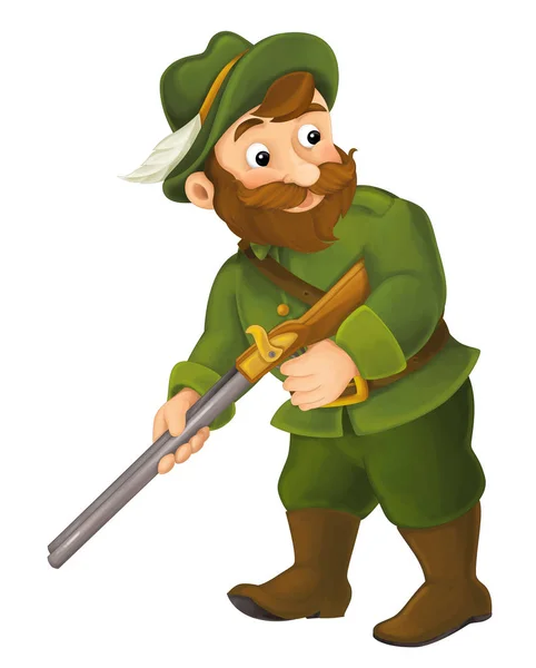 Cartoon hunter man — Stock Photo © agaes8080 #80500476