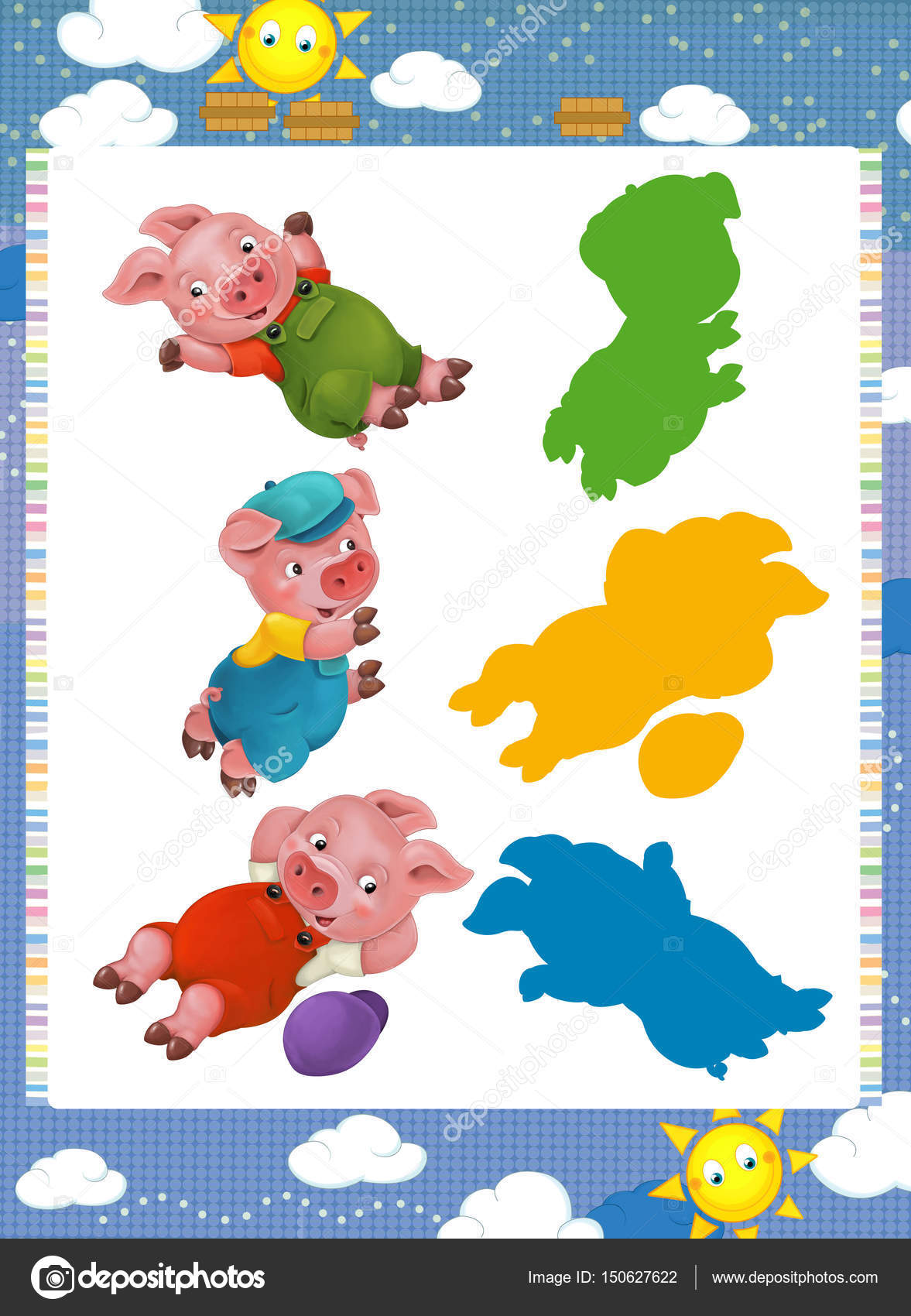 Cute pigs collection Stock Illustration by ©agaes8080 #150627622