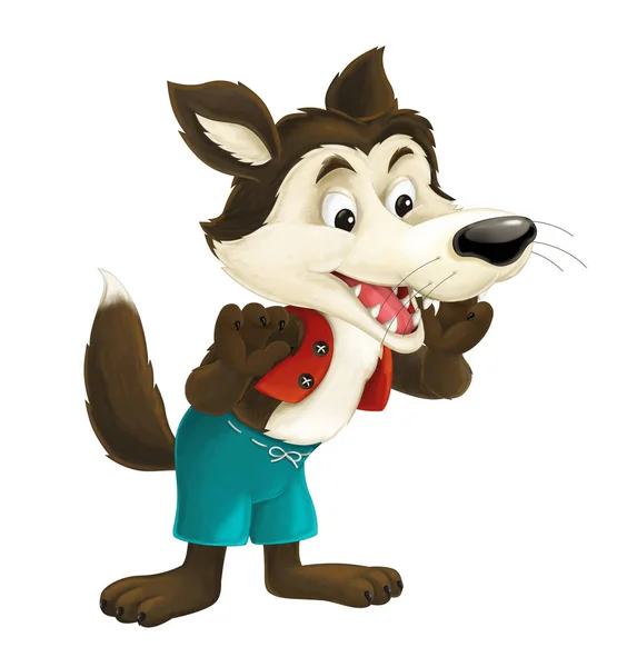 Lobo de cuento de hadas de dibujos animados: fotografía de stock ...