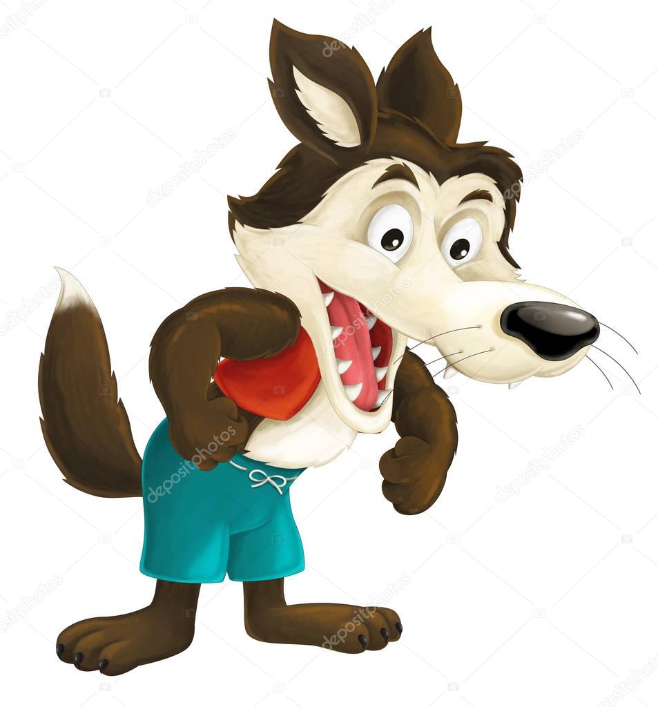 Cute cartoon wolf — Stock Photo © agaes8080 #153745002