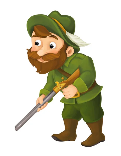 Cartoon happy hunter Stock Photo by ©agaes8080 143115073