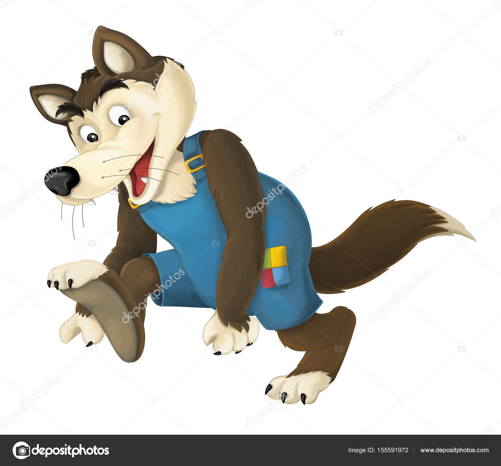 Dibujos animados divertido lobo Ilustración de stock #155591972 de ...