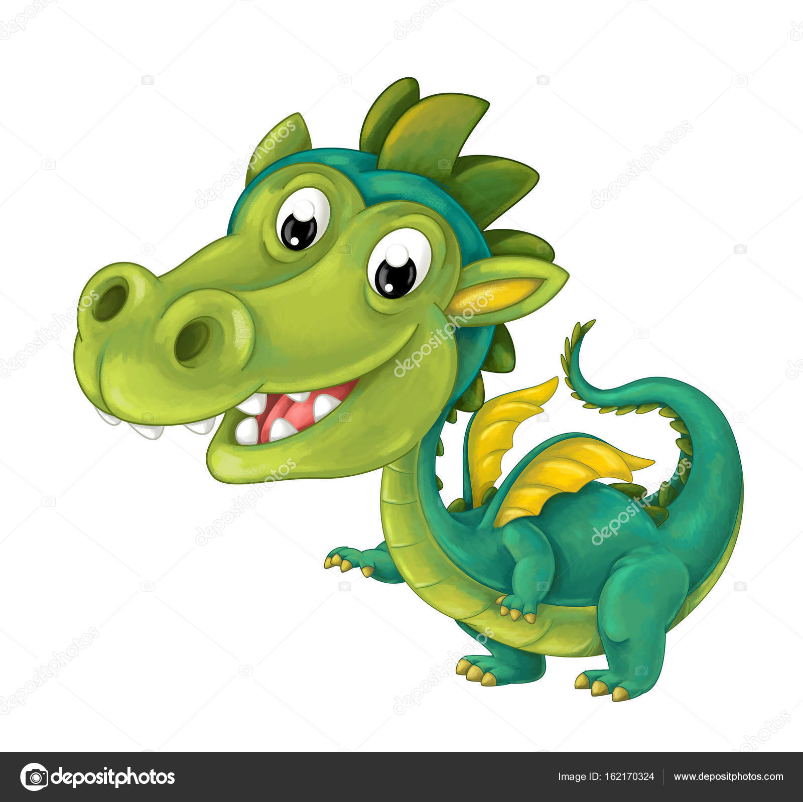 Smiling dragon with big head Stock Photo by ©agaes8080 162170324