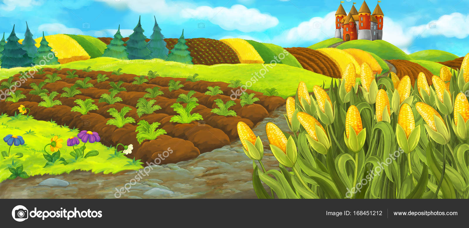 Beautifully colored farm scene — Stock Photo © agaes8080 #168451212