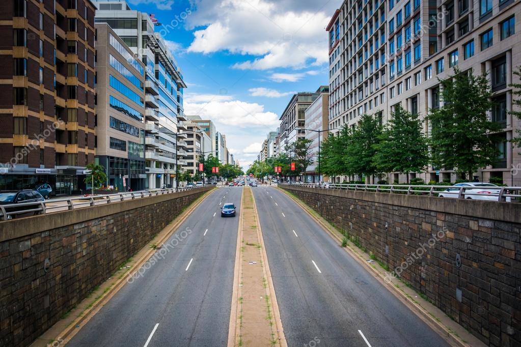 The K Street Underpass at Washington Circle in Washington, DC. Stock ...