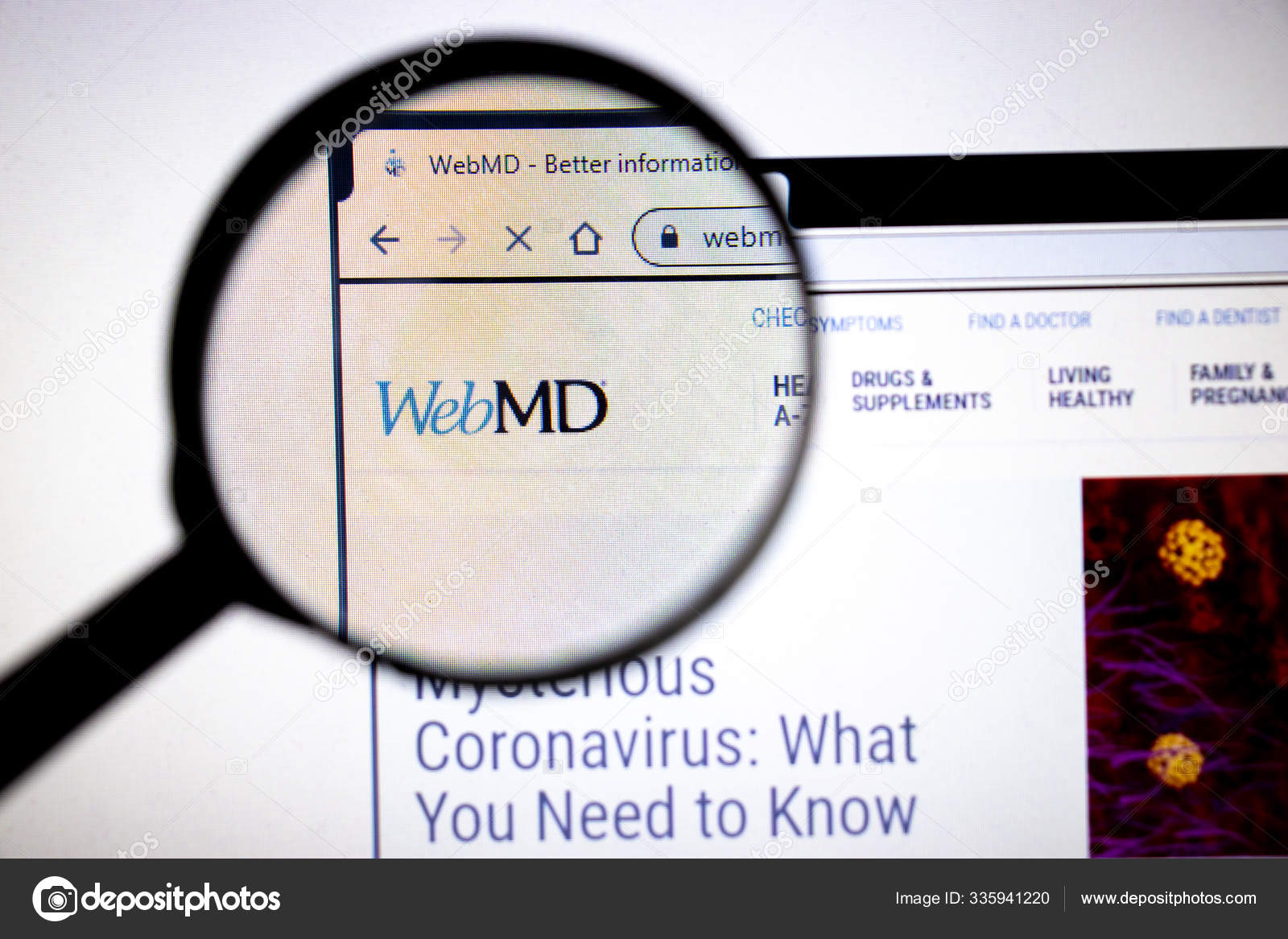 Los Angeles, California, USA - 25 January 2020: WebMD website page ...