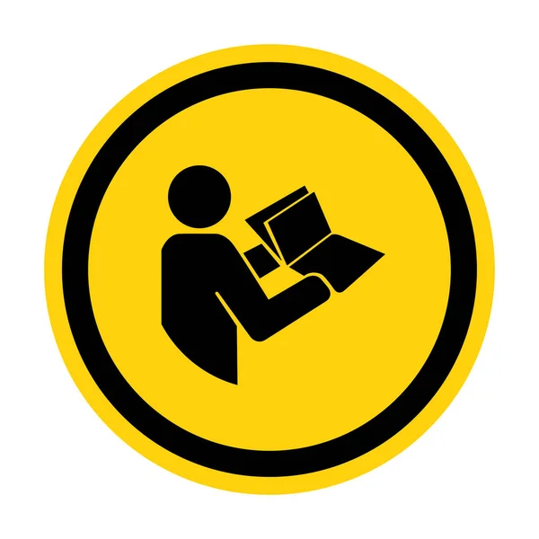 Read Technical Manual Before Servicing symbol On black Background ...