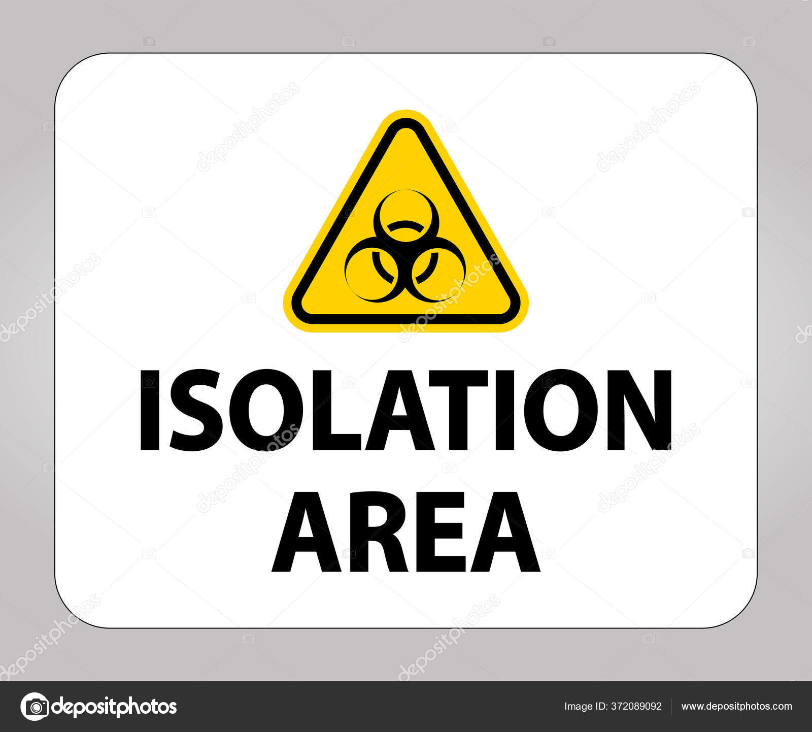 Biohazard Isolation Area Sign White Background Vector Illustration Eps ...