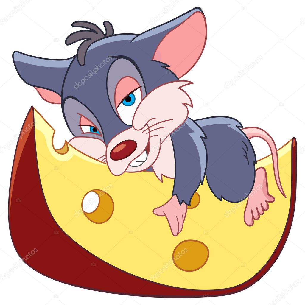 Cartoon mouse and cheese Stock Vector Image by ©Sybirko #129984964