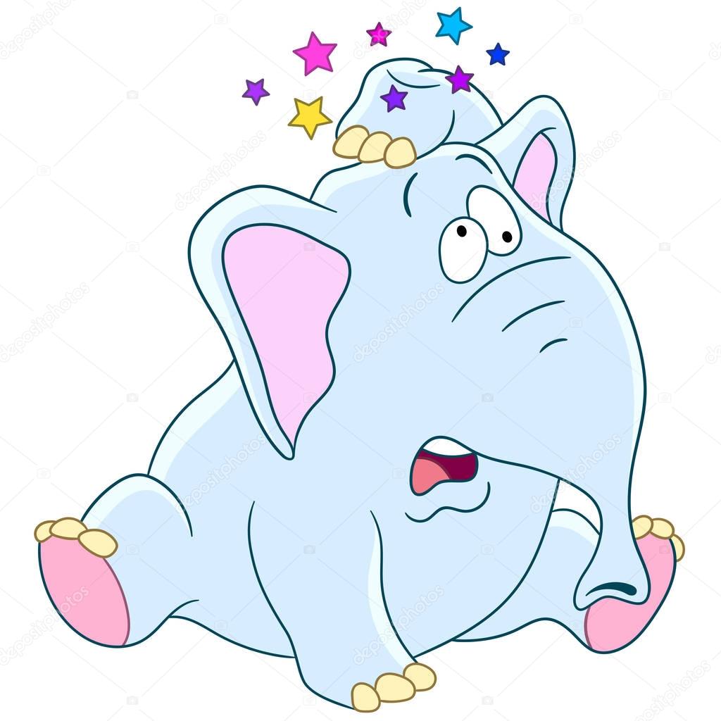 Cartoon dizzy elephant Stock Vector Image by ©Sybirko #129985172